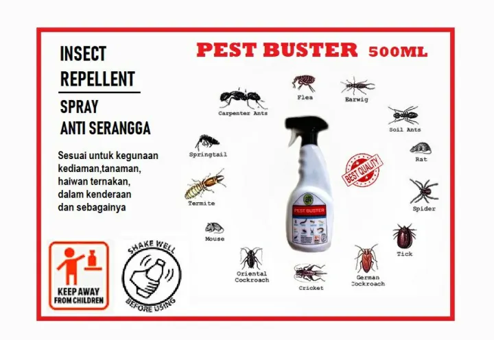 Pest Buster 500ml Home care Pesticide Insecticide. Spray penghapus ...