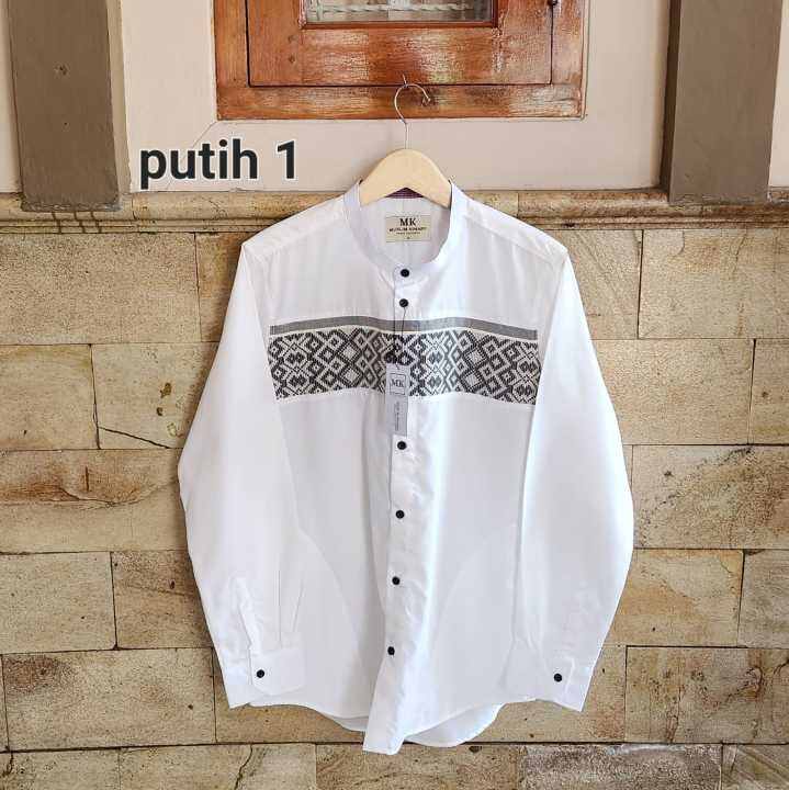 KEMEJA KOKO PUTIH MUSLIM KINARO TERBARU VIRAL 2023 | Lazada Indonesia