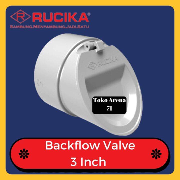 Backflow back flow Valve 3" inch PVC Rucika Tutup pipa anti tikus | Lazada Indonesia