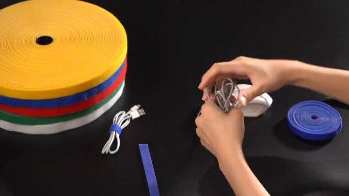 Velcro Strap Gulungan 20mm 2cm cable Tie Roll Pengikat Kabel Nylon ...