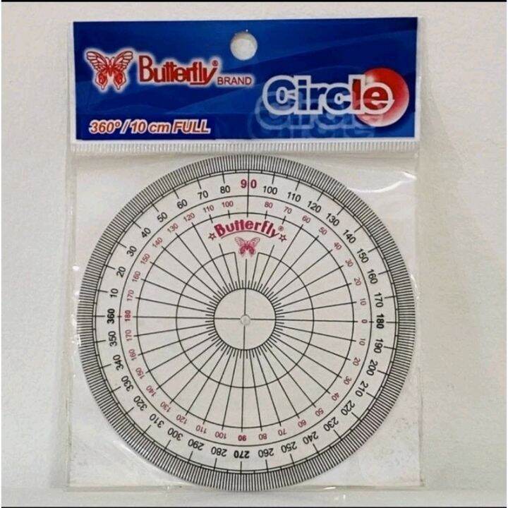 Penggaris Busur Butterfly Bahan Tebal 360°/10 cm Full | Lazada Indonesia
