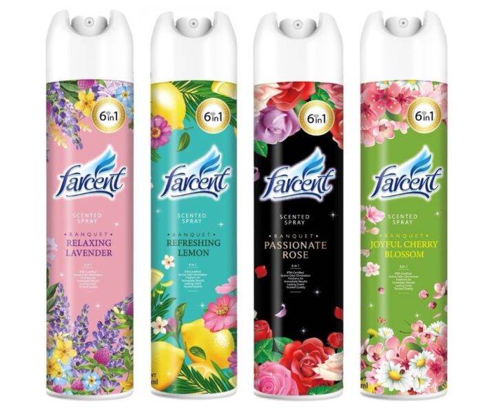 FARCENT Scented Spray Air Refreshers 320ml [Assorted] | Lazada