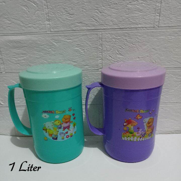 Mug plastik 1 liter jumbo | gelas mug plastik besar | Lazada Indonesia