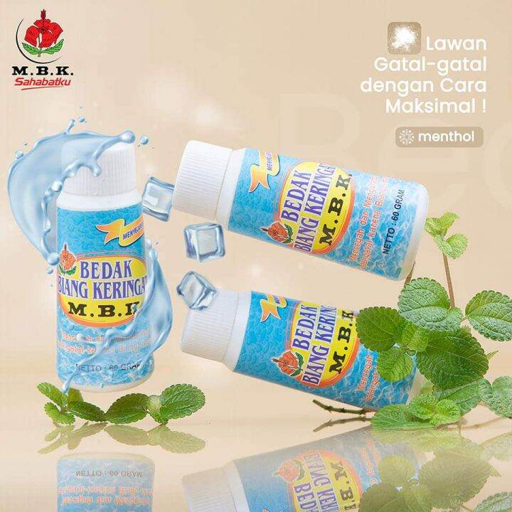 Bedak Biang Keringat MBK Biru with Menthol Kemasan Botol 60 gr | Lazada ...