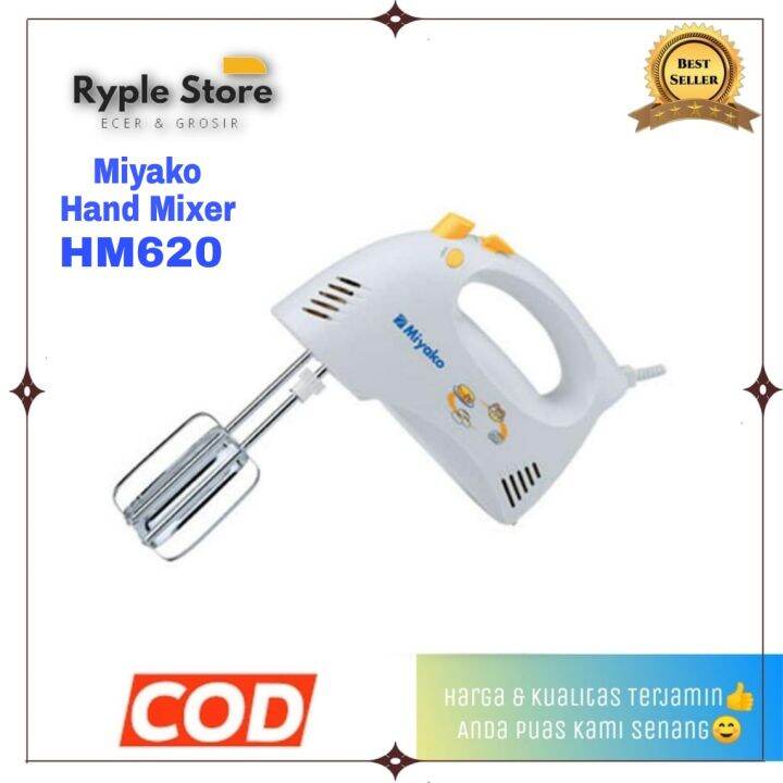 Miyako Hand Mixer HM-620 Pengaduk Kue Pencampur Mixer Hand HM620 ...