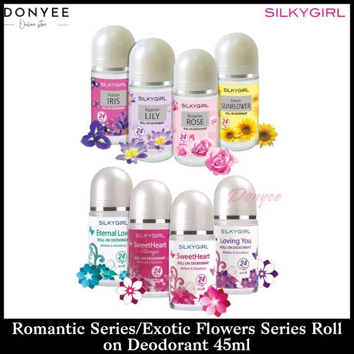 SILKYGIRL Romantic Series/ Exotic Flowers Series Roll On Deodorant 45ml ...
