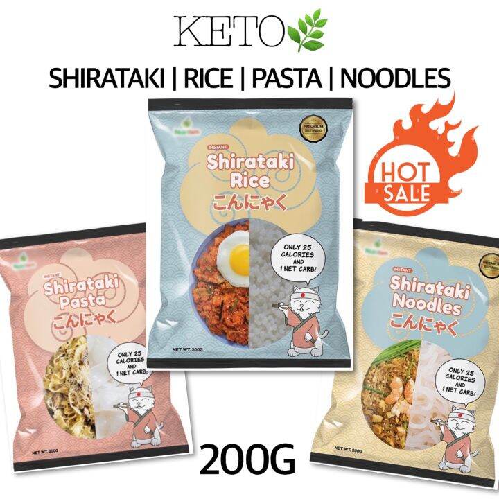 Konjac/Shirataki/Konnyaku Rice/Pasta/Noodles (200g) | Lazada PH