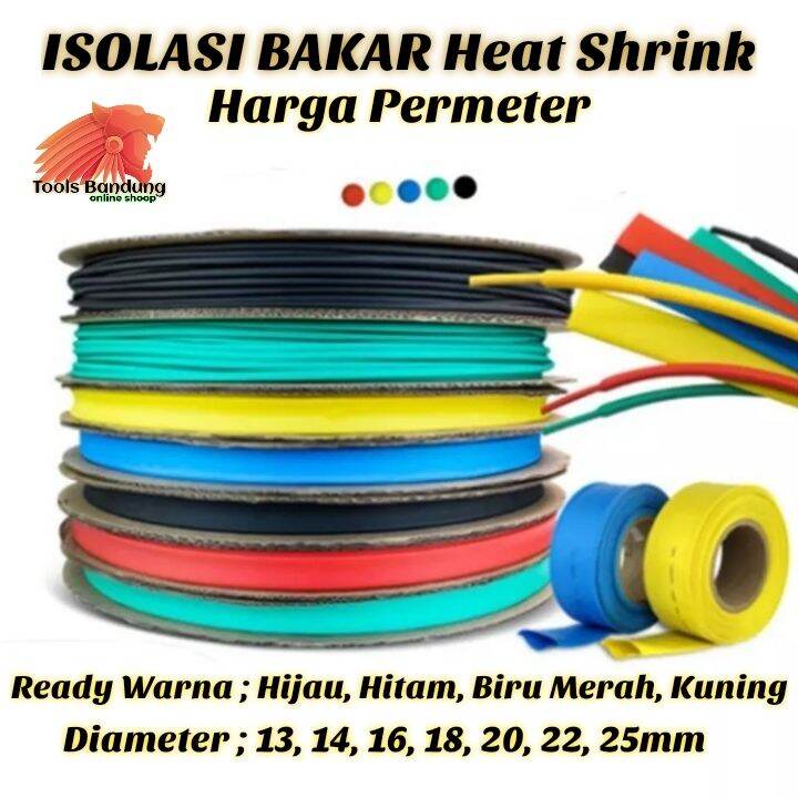 Isolasi Bakar Harga 1meter/Selongsong Bakar/Heat Shrink Tube Selang ...