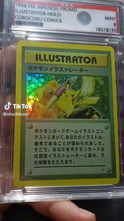 Thẻ Pokemon Pikachu vẽ tranh 1998-PM-Japanese-Promo-Illustrator-Holo ...