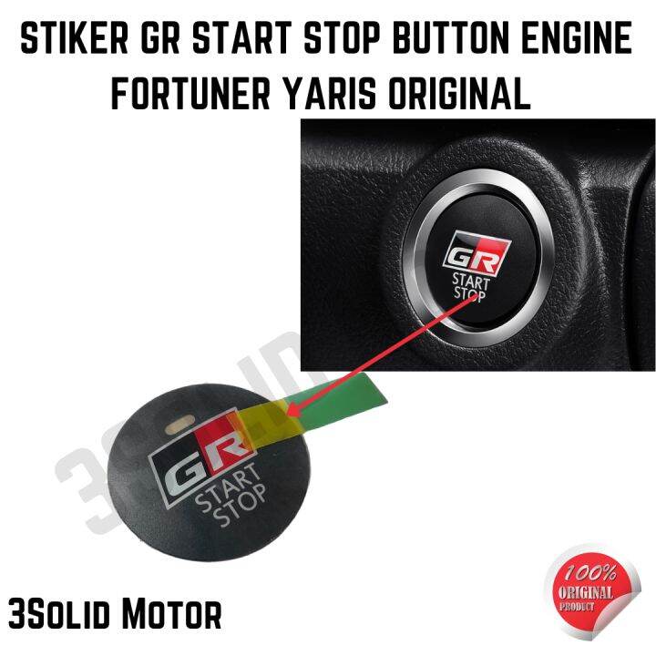 STIKER GR START STOP BUTTON ENGINE FORTUNER ORIGINAL | Lazada Indonesia