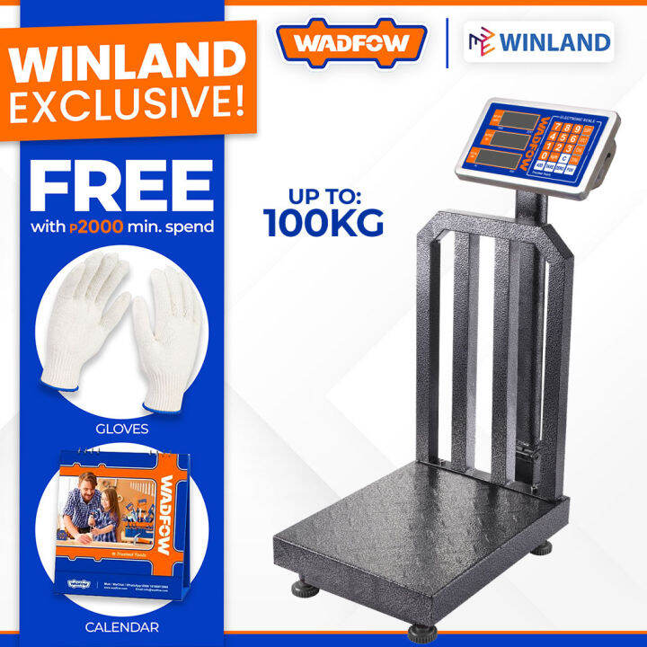 WADFOW by Winland 500kg Rechargeable Electronic Weighing Scale Platform ...