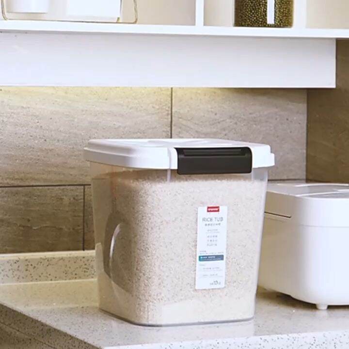 10kg/15kg/25kg storage box rice storage box container 15kg rice storage ...