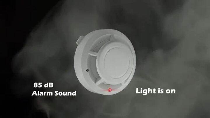 Smoke Sensor Alarm Loud Alert Battery Long Life Home Office Support for ...