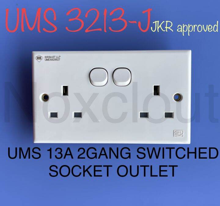 UMS 3213-J 13A 2GANG SP SWITCHED SOCKET OUTLET (Sirim approved / JKR ...