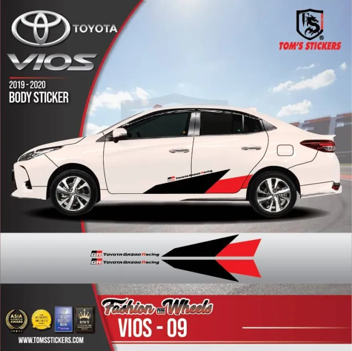 👍👍 TOYOTA VIOS CAR BODY STICKER SET VIOS - 09 | Lazada
