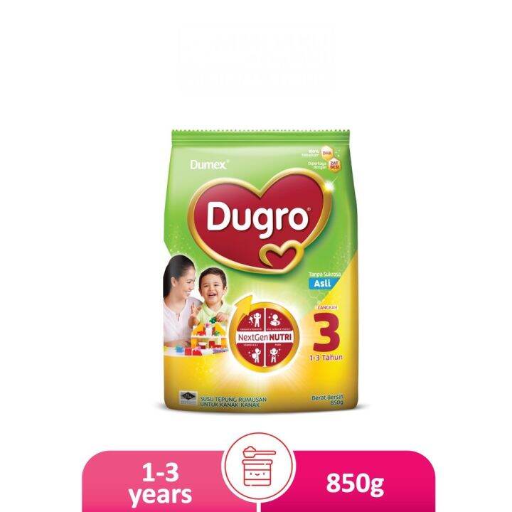 Dumex_Dugro 3 - Asli (850g) 1 -3 Tahun Milk Powder | Lazada