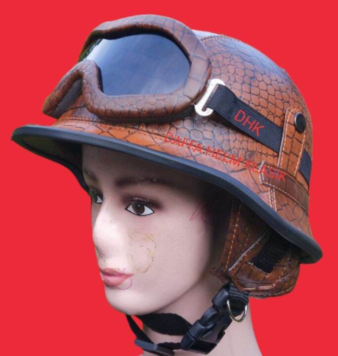 HELM RETRO MILENIAL NAZI CRAZI MOTIF CROCODIEL/HELM JERMAN/HELM/HELM ...