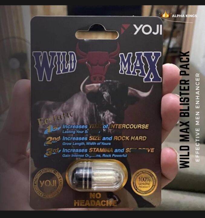 Original WILD Max Tablet for Men Dietary Supplement Blister Pack 1 pc ...