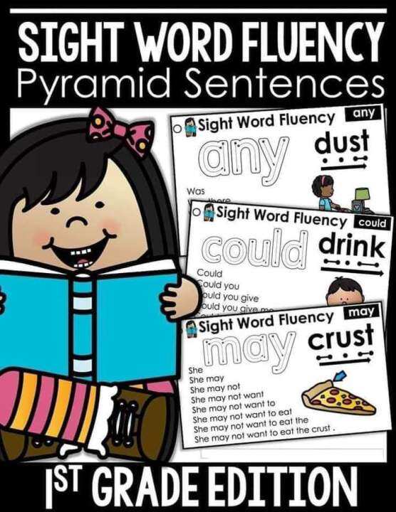 Sight Word Fluency : Pyramid Sentences (46 pages) free bookbind | Lazada PH