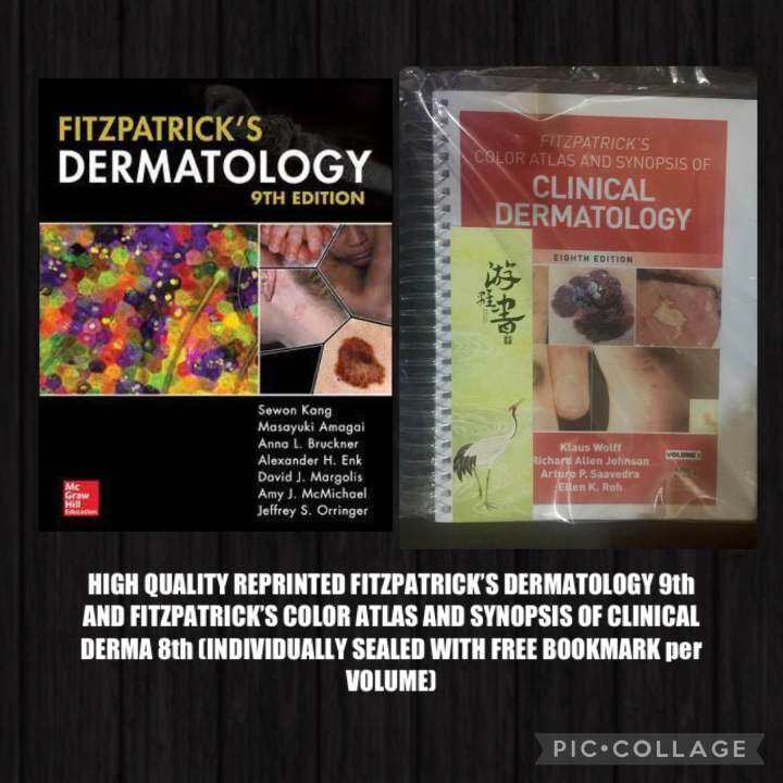 Fitzpatrick Dermatology 9th ed Color Atlas and Synopsis of Clinical Dermatology 8th ed Derma ...