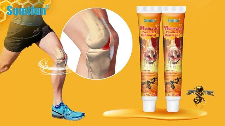 Sumifun 20g Bee Venom Knee Pain Relief Ointment Body Joint Tear of Meniscus Cream Artjritis ...