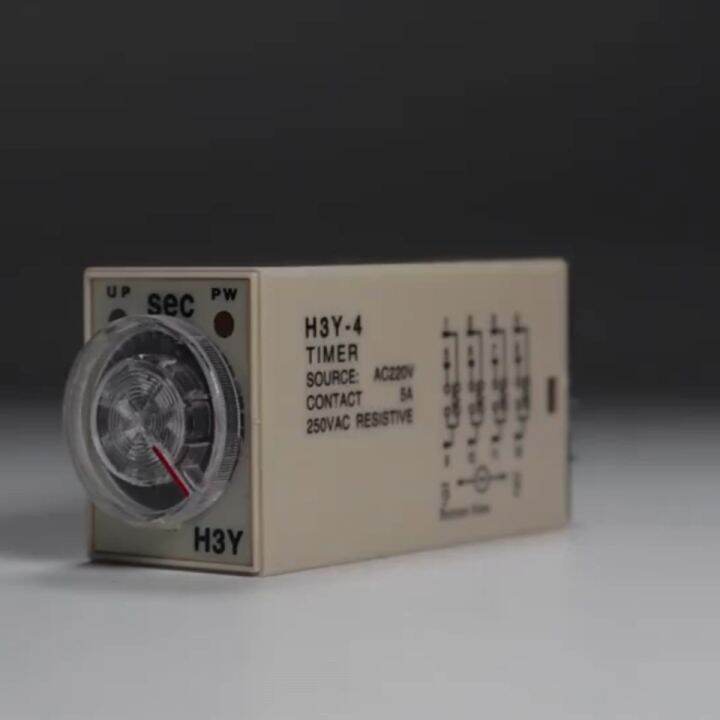 Timer thời gian H3Y-4 rơ le on off delay 14 chân dẹp nhỏ điện áp 12vdc, 24vdc, 220vac tặng kèm ...