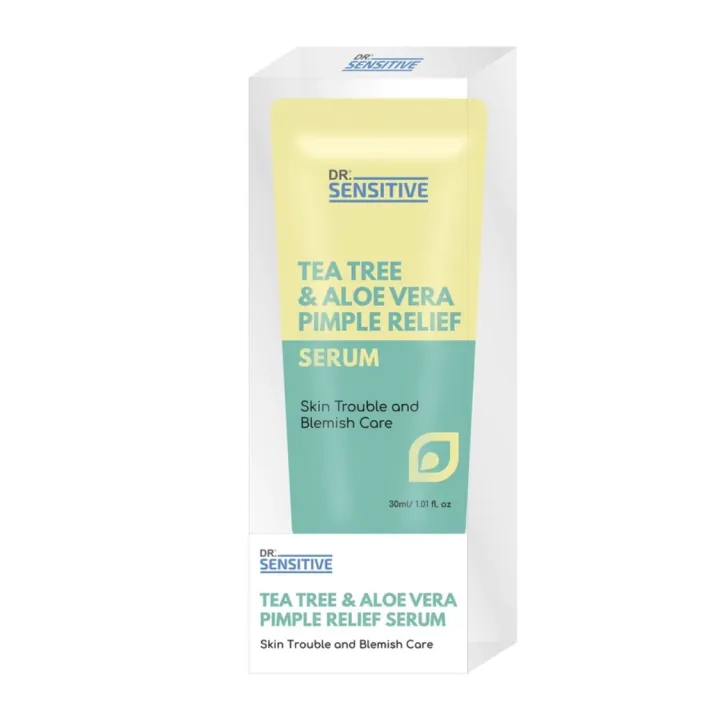 DR. SENSITIVE Tea Tree & Aloe Vera Pimple Relief Serum 30ml | Lazada PH