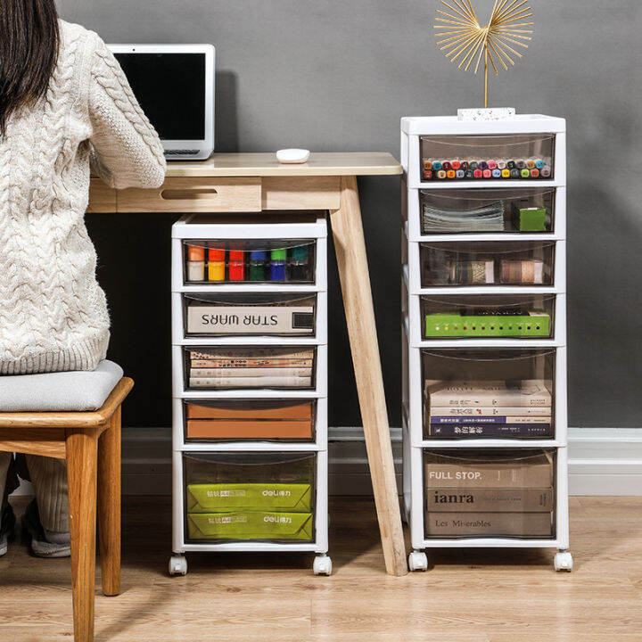 Home Office Drawer Organizer with Wheels Desk Storage Rack Box Under ...