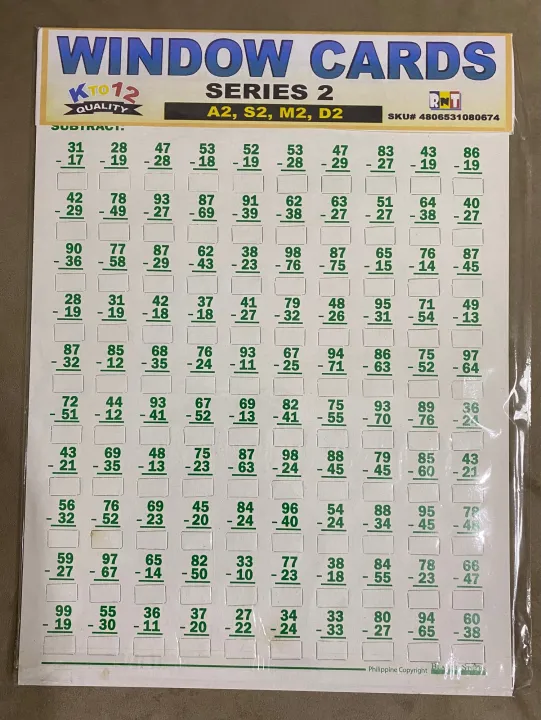 4 pcs Window Cards Series 2 - A2, S2, M2, D2 | Lazada PH