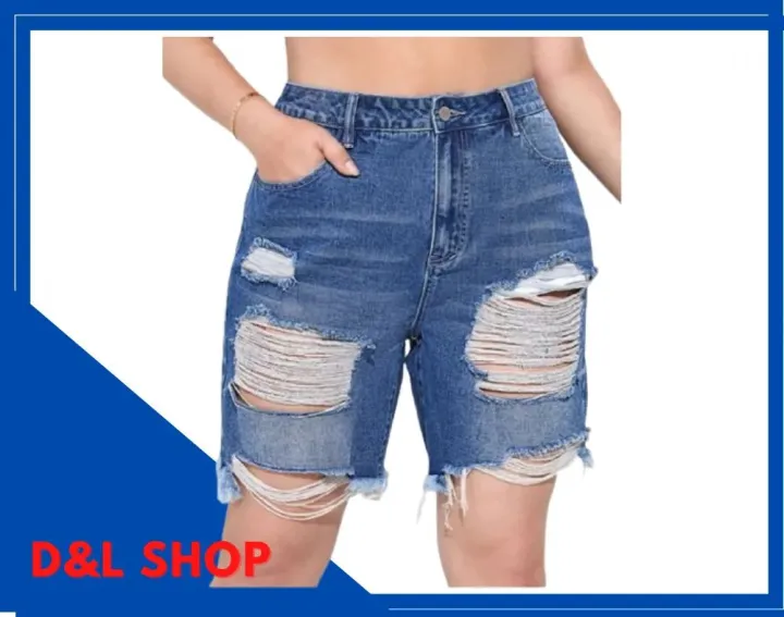 Denim Tokong Short Tattered / Plain For Women (random pick) | Lazada PH