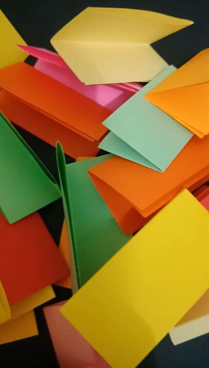 (50pcs) Kertas Lipat / Origami / HVS Warna / Kertas Surat / Kertas ...