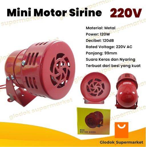 Motor Sirine Mini MS190 24V Baby Siren Alarm MS-190 24 Volt DC | Lazada ...