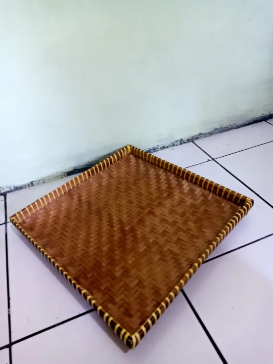 Tampah Tambir Kotak Tampah Persegi Tambir Bambu Ukuran 40cm | Lazada ...