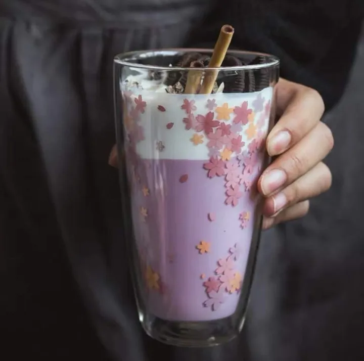 Double Walled Sakura Frappe Glass 350ml | Lazada PH