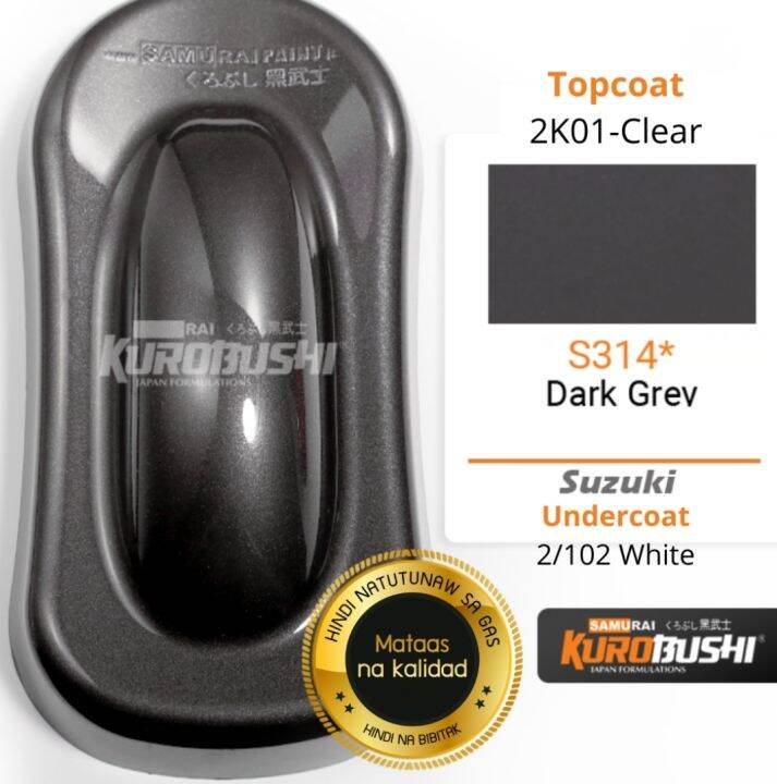 SAMURAI SPRAY PAINT DARK GREY S314** (SUZUKI SINGLE COLORS) 400ML ...