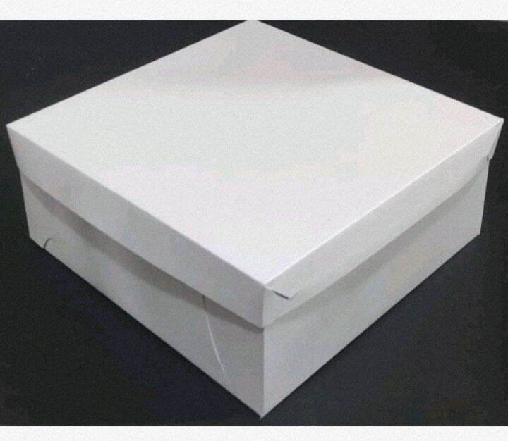 9X9X5 SQUARE CAKE BOX WHITE NO WINDOW (X10 PCS) | Lazada PH