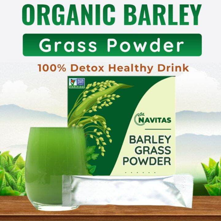 4 Boxes Barley Grass Powder NAVITAS Original 100% pure and organic ...