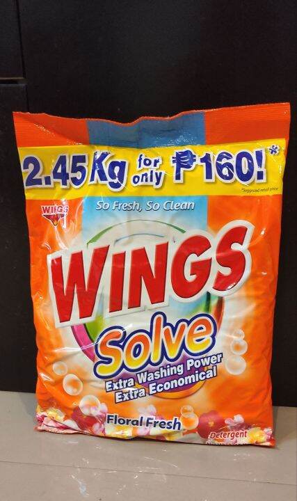 WING SOLVE FLORAL FRESH Powder Detergent 2.45kg | Lazada PH
