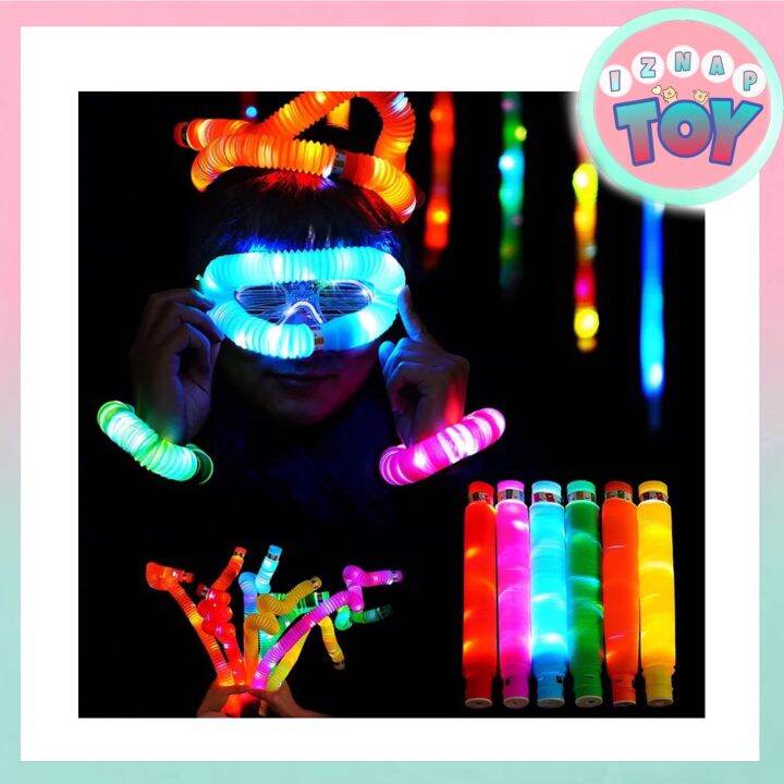 Plastic Led part lighting pipe tube fidget toy with random color ...