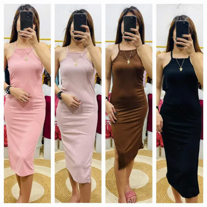 SEXY SANDO LONG DRESS/KNITTED/COMFY WEAR | Lazada PH