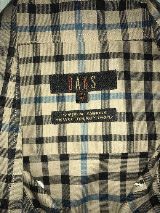 DAKS XL แขนยาว สก็อต โทนสีเทา รอบเอว 44 แขน24 ยาว32นิ้ว | Lazada.co.th