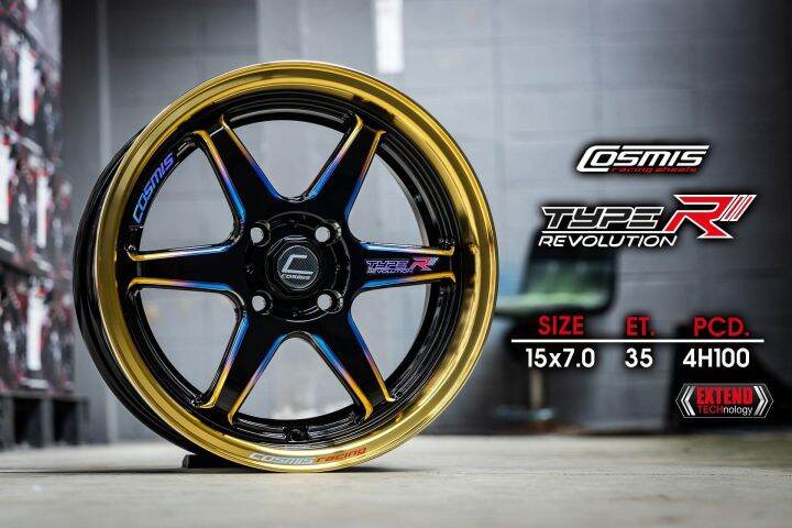 ล้อแม็กซ์ Cosmis Type r ขอบ 15 สี ทอง ลิมิเตด Titanium ล้อแท้ ราคาต่อ ...