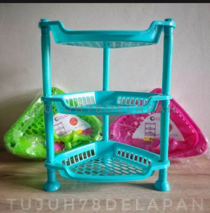 rak sudut segitiga 3susun | Lazada Indonesia