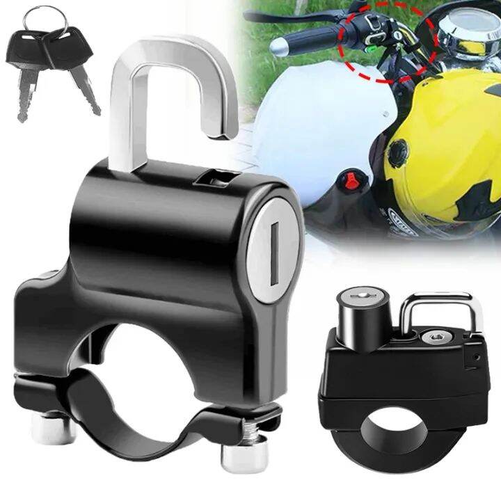 Universal Motorcycle Grip Bracket Helmet Lock Anti-theft ...