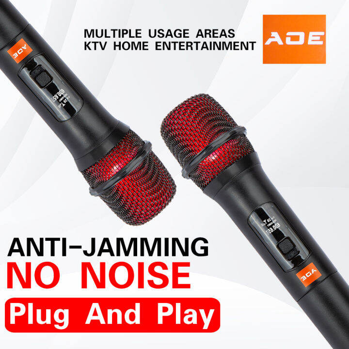 AOE Wireless Microphone professional wireless mic UHF chargeable mic HD ...