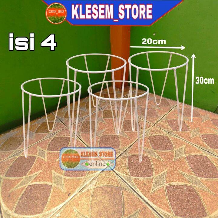 Standing Rak pot Besi Diameter 20cm HEMAT isi 4 | Lazada Indonesia