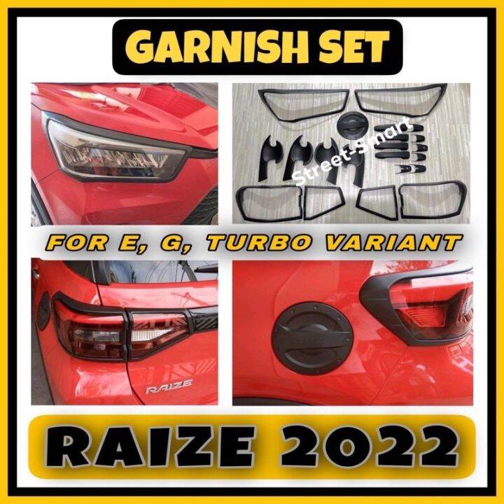 TOYOTA RAIZE 2022 GARNISH (ALL BLACK) | Lazada PH