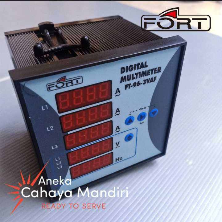 Digital multi meter FT96-3VAF 3p/4 wire Amper-volt-Hz FORT | Lazada Indonesia