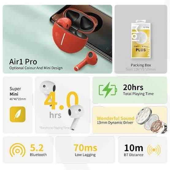 Infinix Air1 Pro Bluetooth Earphones White | Lazada PH