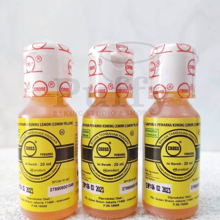 Pewarna Makanan Cross Kuning lemon 20ml | Lazada Indonesia